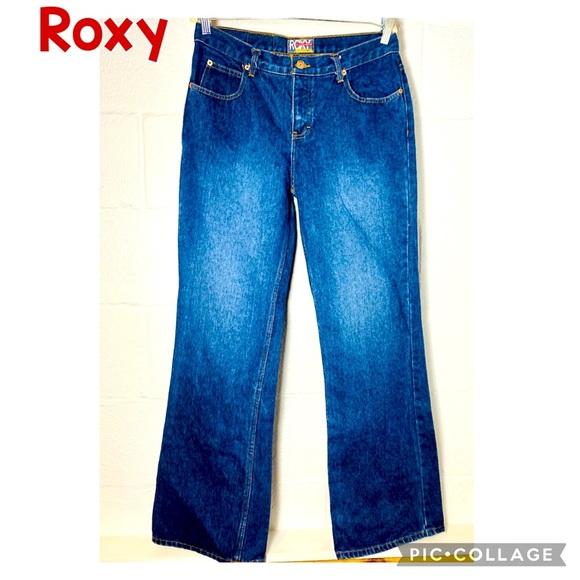 Roxy | Jeans | Roxy Quicksilver Basics Size 9 Wide Leg Dark Blue Jeans ...